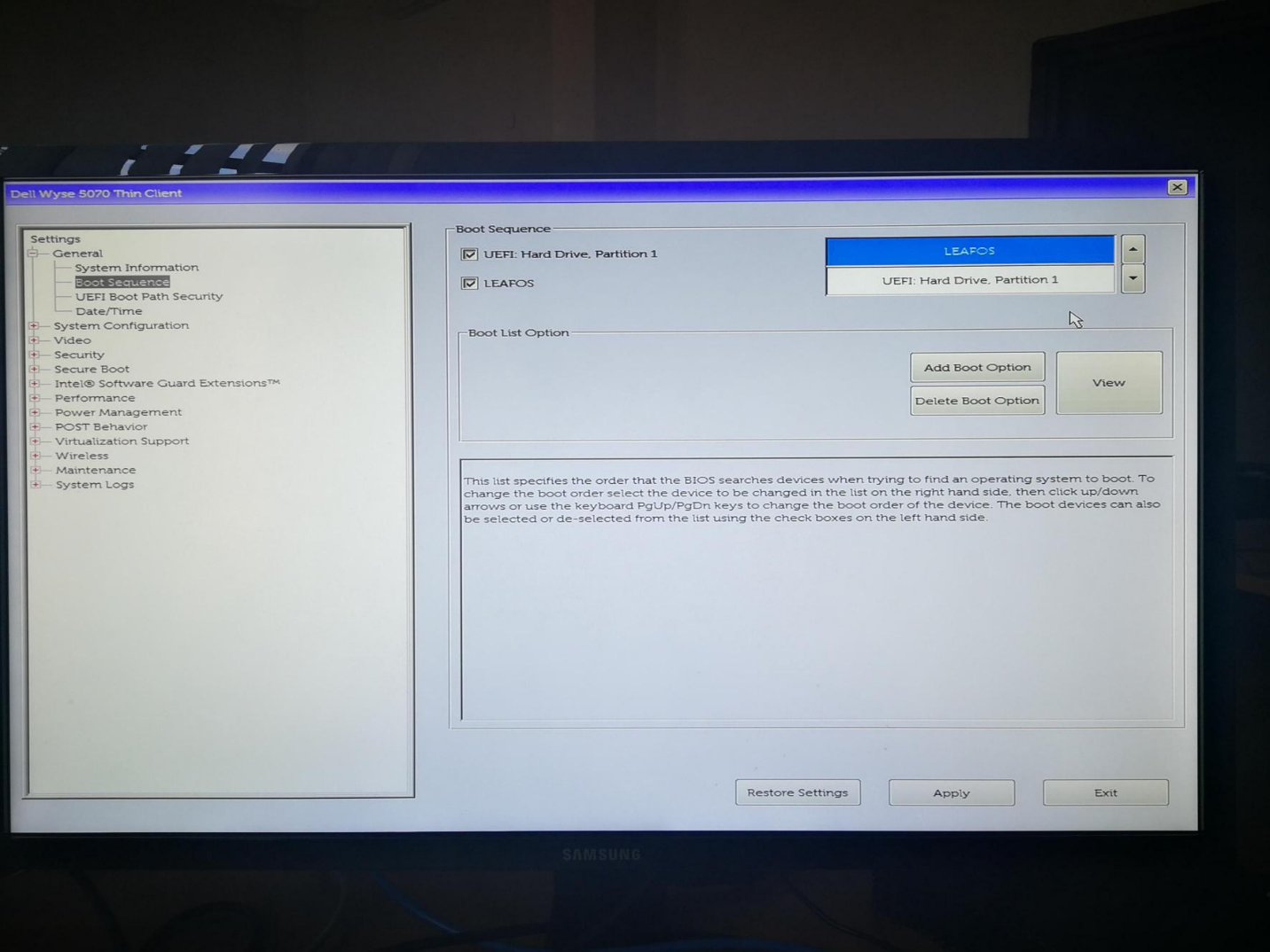 Repurposing a Dell Thin Client with LEAF OS